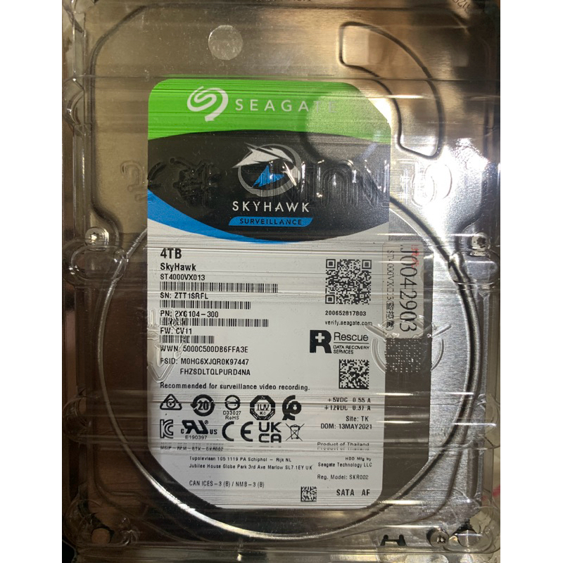 st4000vx013 Seagate 4TB Skyhawk 桌上型電腦使用 sata3 4t 硬碟 | 蝦皮購物