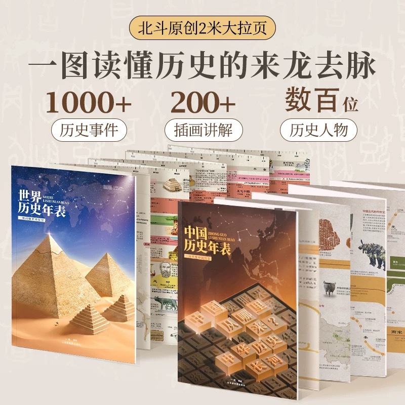 有貨🔥中國歷史年表 世界歷史年表一圖讀懂中國史啟蒙書歷史書籍 蝦皮購物