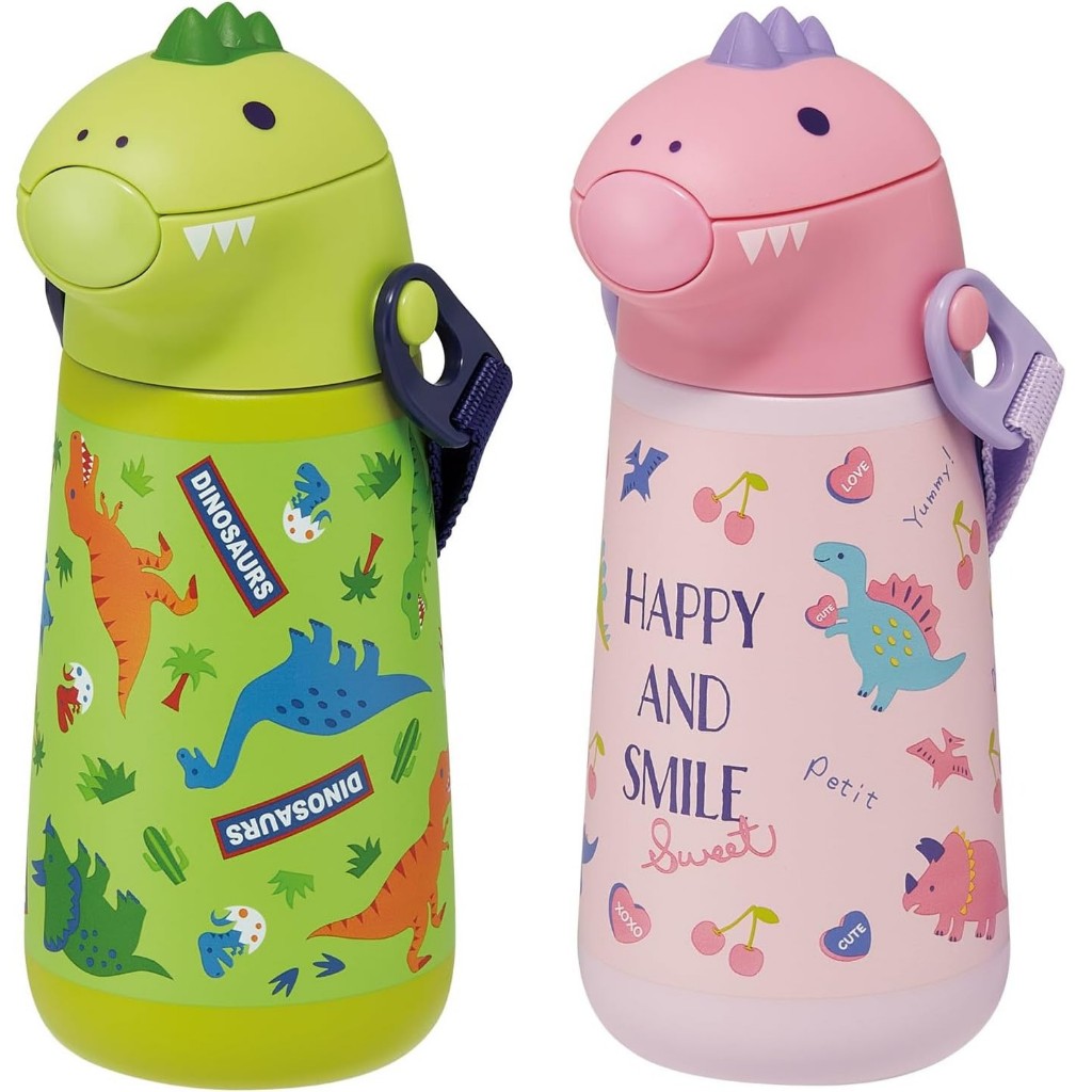 Skater 立體型不鏽鋼吸管水壺 370ml 專為保冷設計 恐龍 SSH4D-A 日本 水瓶 | 蝦皮購物