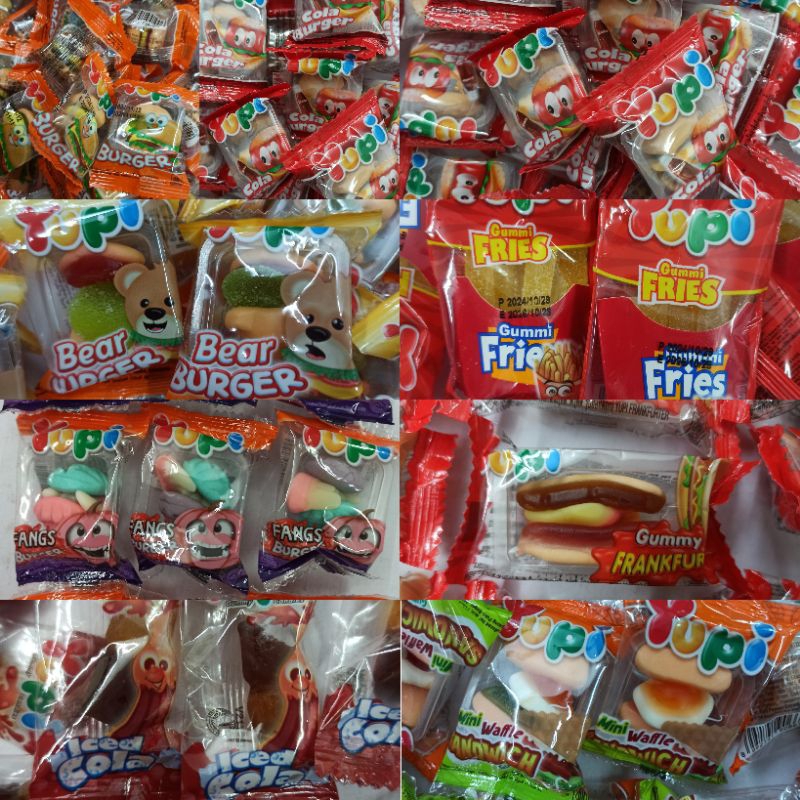 現貨Yupi 啾皮漢堡QQ糖 漢堡軟糖 漢堡QQ糖 啾皮QQ糖 QQ軟糖 橡皮糖 軟糖 漢堡糖 Yupi漢堡糖 可樂漢堡 | 蝦皮購物