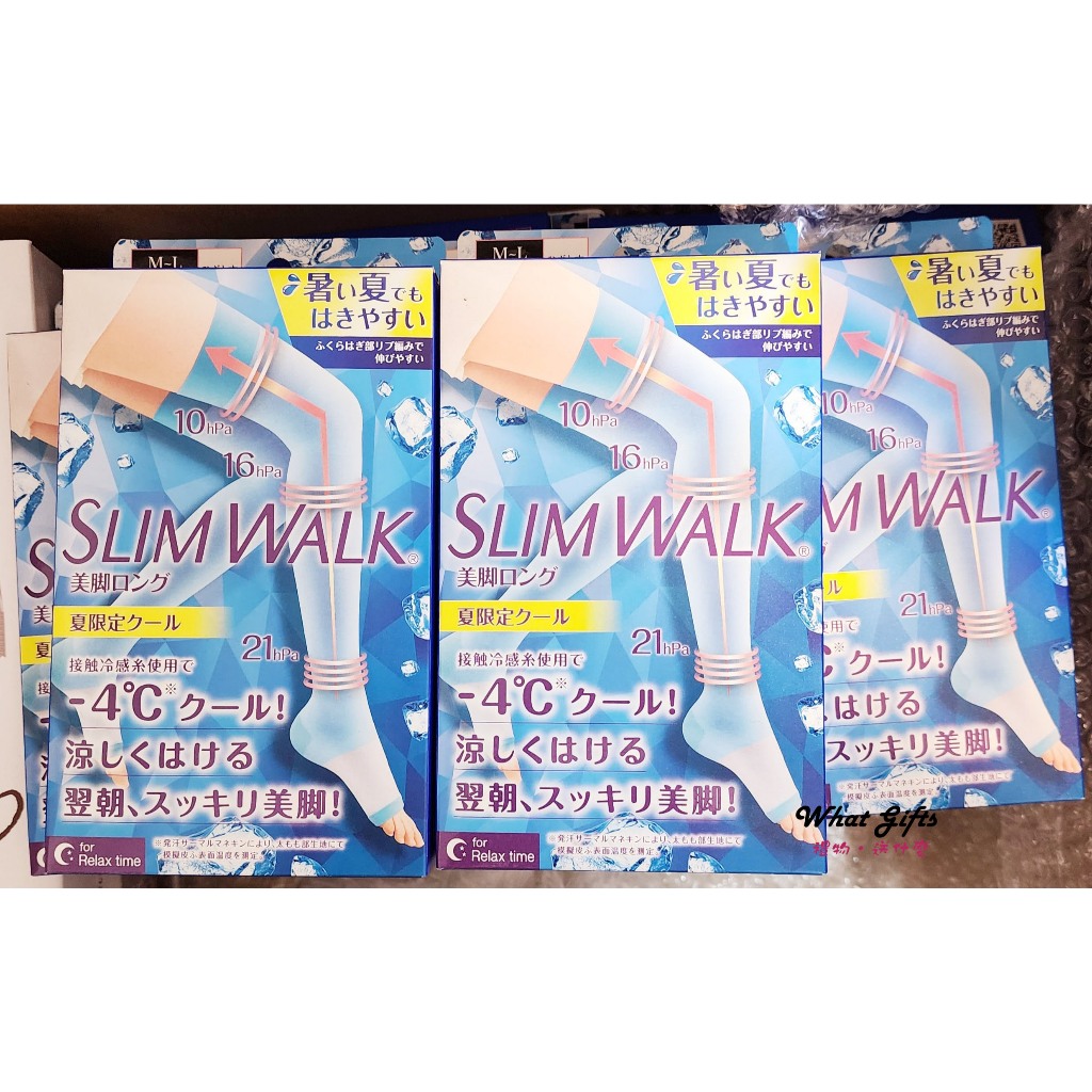 SLIMWALK夏季限定 日本製 超輕量 涼感美腿襪 接觸冷感-4度C 休足時間 | 蝦皮購物
