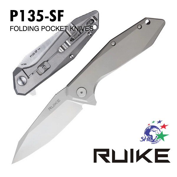 RUIKE 折疊工具刀 不鏽鋼柄 14C28N鋼材 P135-SF 詮國 | 蝦皮購物
