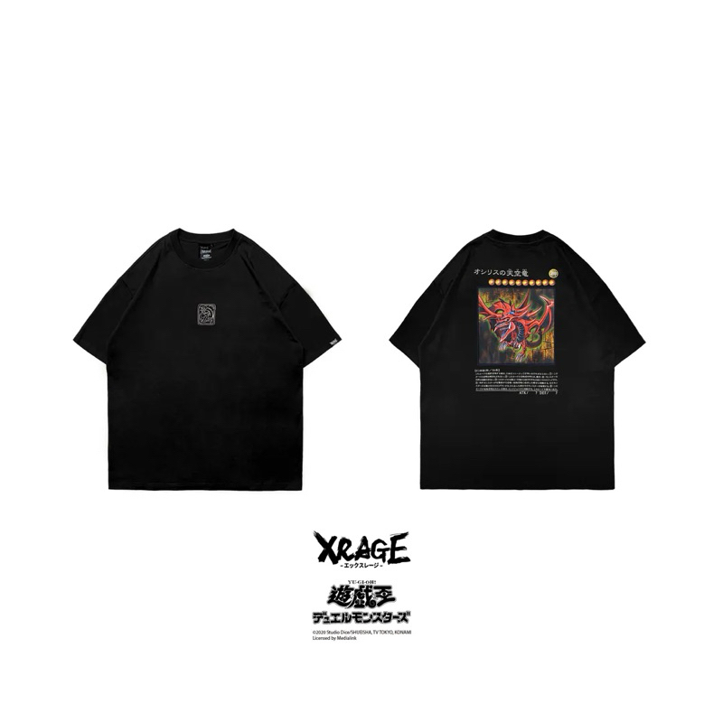 全新XL Xrage 仲間 遊戲王 三幻神 限量聯名 天空龍 短T 動漫短T 全刺繡 落肩寬版 | 蝦皮購物