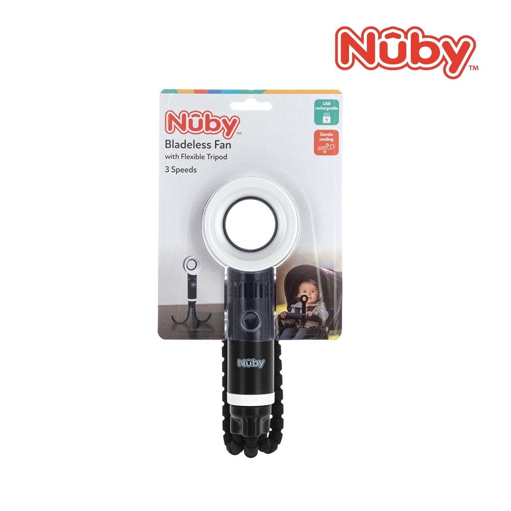 Nuby 無葉片式推車風扇 USB充電 隨行小風扇 推車夾扇 桌扇 無線隨身攜帶電扇 露營 旅行 可攜式 便攜式 | 蝦皮購物
