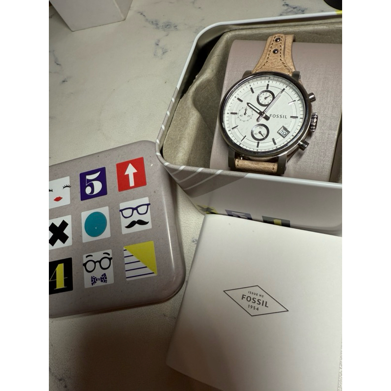 全新 原裝進口美國FOSSIL ORIGINAL Boyfriend系列手-ES3625女錶情侶 三眼錶 | 蝦皮購物