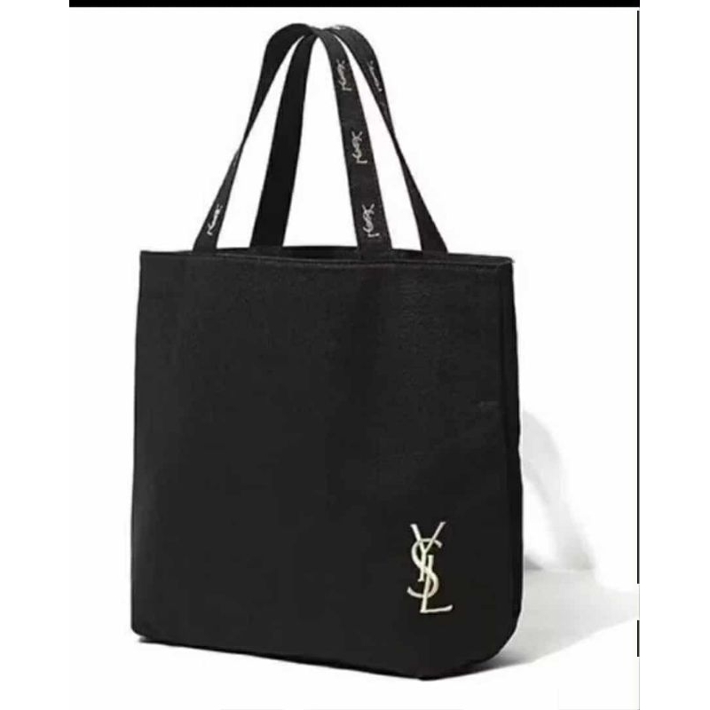 現貨 YSL 雜誌附錄包 帆布包 購物袋 手提袋 托特包 金色刺繡 厚實挺包 手提包 附錄包 雜誌包 外出 畢業禮物 | 蝦皮購物