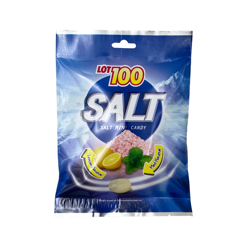 LOT100 一百份 紅岩鹽 檸檬糖 薄荷風味 糖果 140g【馬來西亞】 | 蝦皮購物