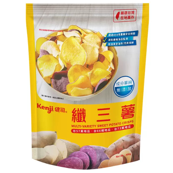 健司 纖三薯脆片 Kenji Multi-Variety Sweet Potato 400公克 | 蝦皮購物