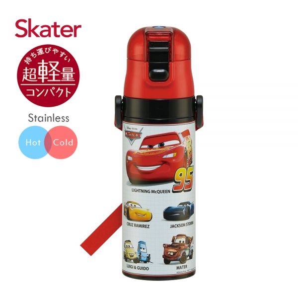 【隔日配】Skater 470ml 不鏽鋼直飲保溫水壺-閃電麥昆Classics｜附揹帶｜SDC4｜保溫水壺｜閃電麥昆 | 蝦皮購物