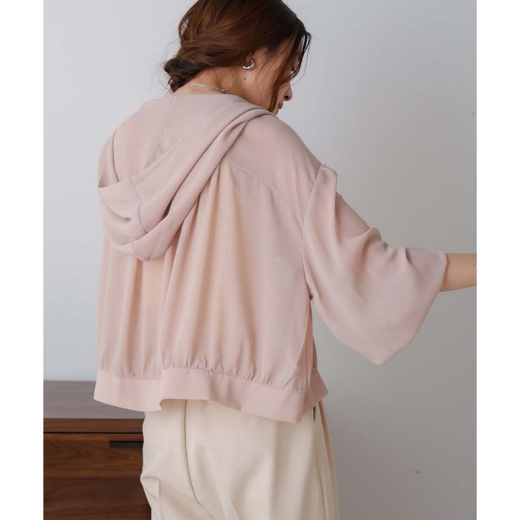 DoReFe | 現貨 日本代購 bab輕透感 短版外套 雪紡 連帽外套 冷氣房 防曬小外套 | 蝦皮購物