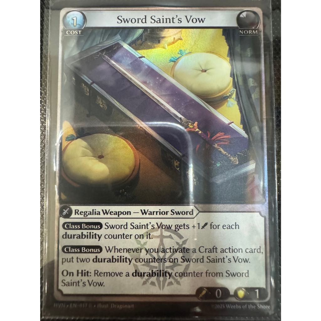 [元氣滿屋] GA HVN 閃卡 Foil Sword Saint's Vow R | 蝦皮購物