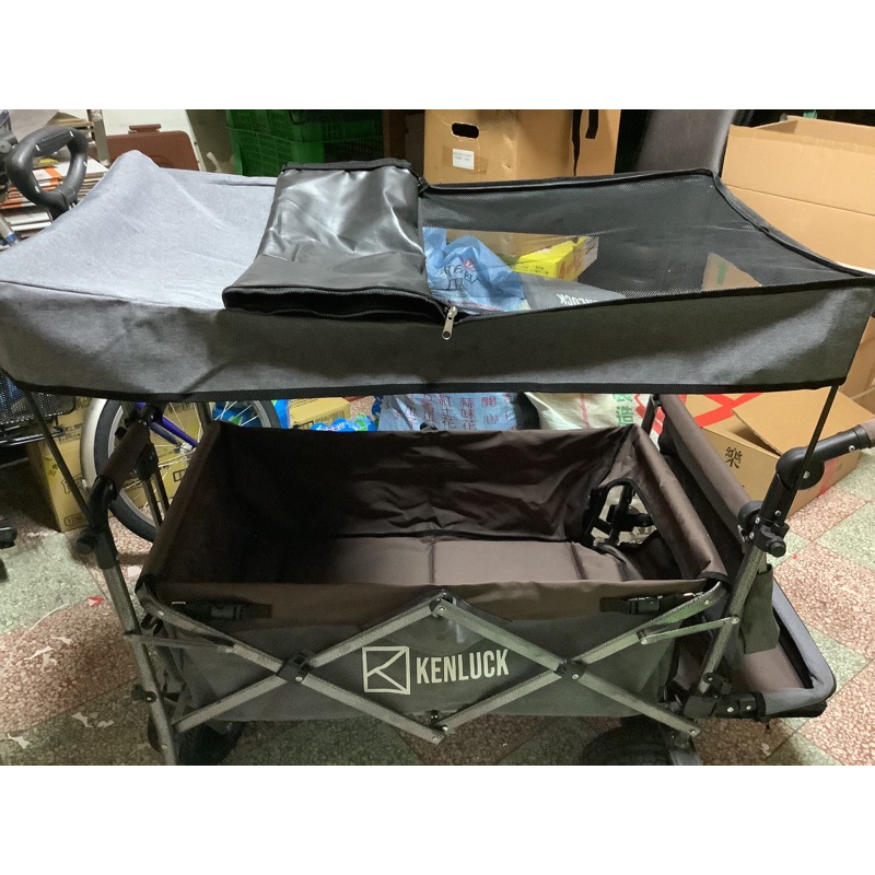 （二手，幾乎九成新）KENLUCK Wagon 進階頂棚版 多功能折疊手拉推車 | 蝦皮購物