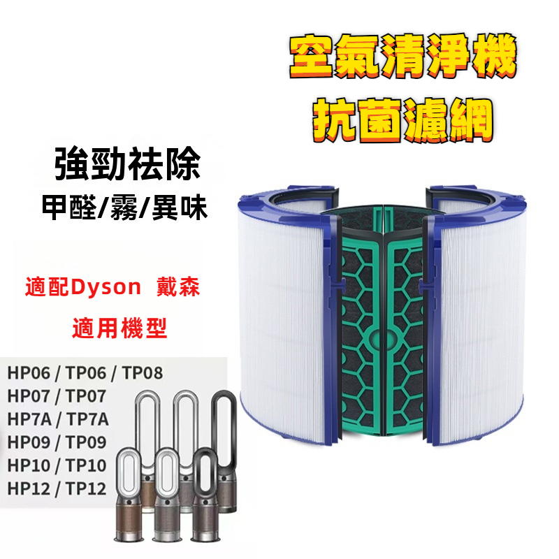 適用 Dyson 戴森 HP06 TP06 HP07 TP07 HP7A TP7A TP08 HEPA+活性碳濾網 濾芯 | 蝦皮購物