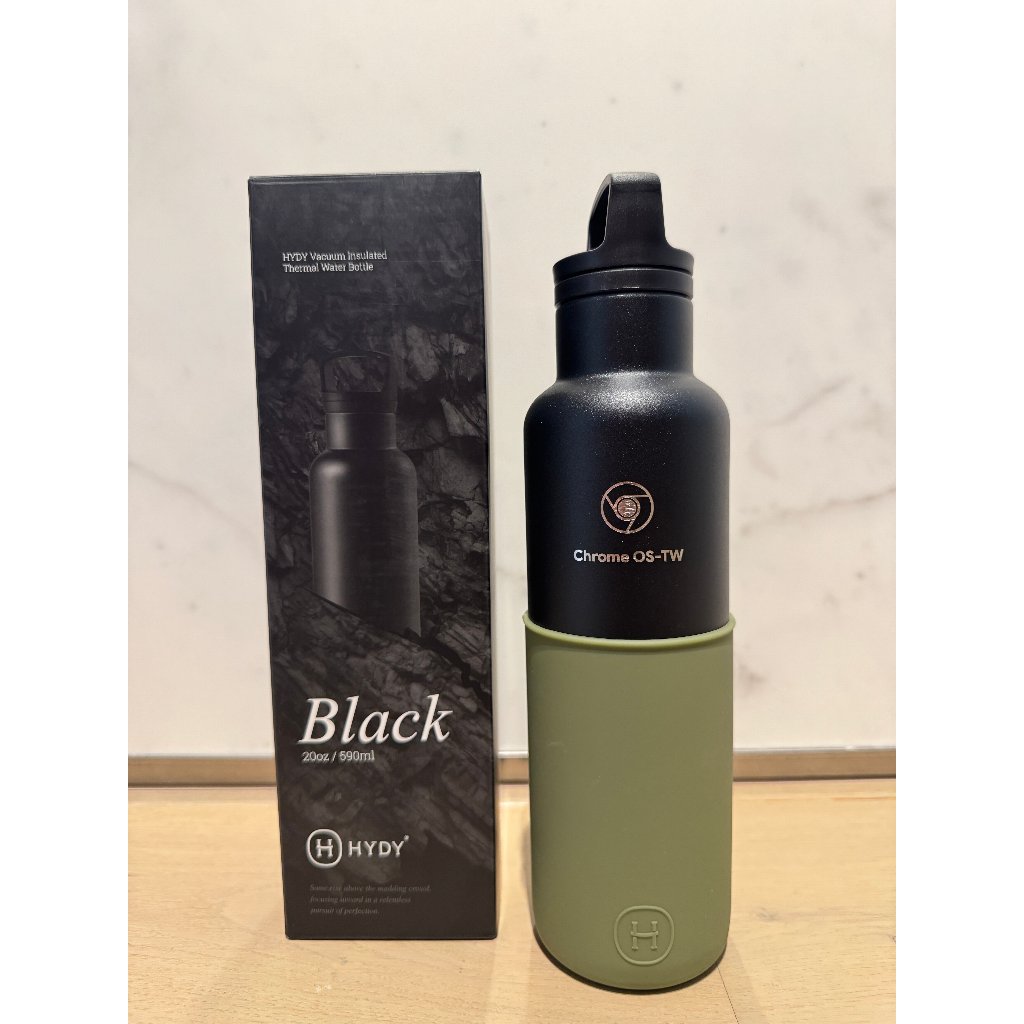 【全新現貨】美國HYDY 590ml 雙層304不鏽鋼保溫瓶-黑瓶/海藻綠 | 蝦皮購物
