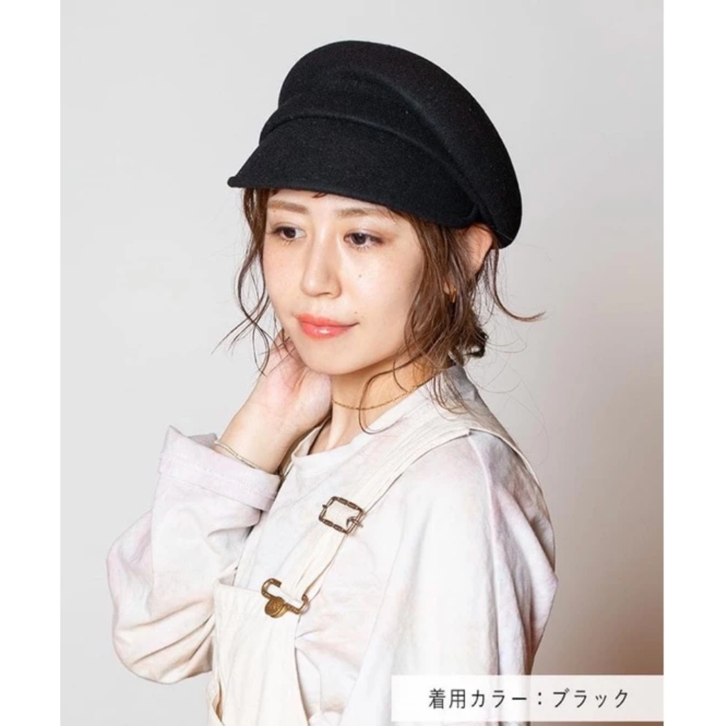 [下標前看說明] 日本品牌 Ca4la 黑色 硬殼帽 報童帽 MAY FELT | 蝦皮購物