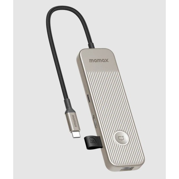 MOMAX 摩米士ONELINK 8合1 USB-C Hub 多功能傳輸充電擴展埠/集線器 鈦金色 | 蝦皮購物