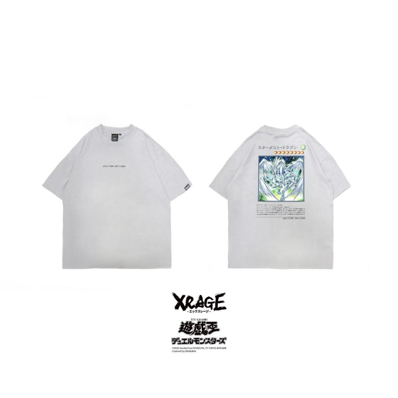 全新M號 落肩寬版 Xrage 仲間 遊戲王 限量聯名 星塵龍 短T 動漫短T 全刺繡 | 蝦皮購物