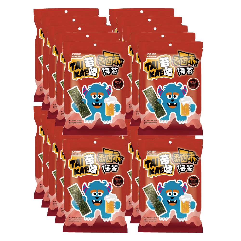 【苔嗑】 TAI KAI 香酥 海苔 唐辛子 風味 36g X20包/組 | 蝦皮購物