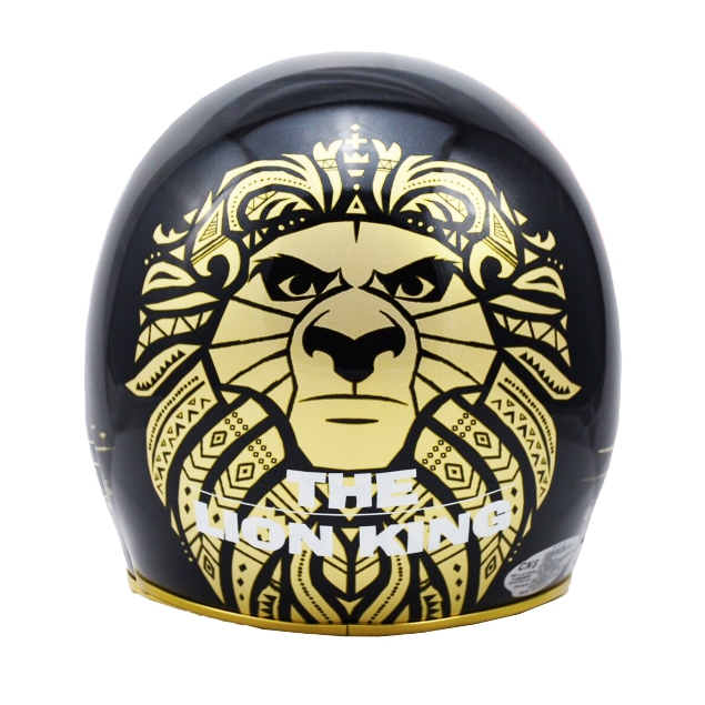 EVO CA-310 CA310 安全帽 精裝版 獅子王 黑色 金邊邊條 迪士尼 復古帽 金屬插扣 半拆洗 半罩 | 蝦皮購物