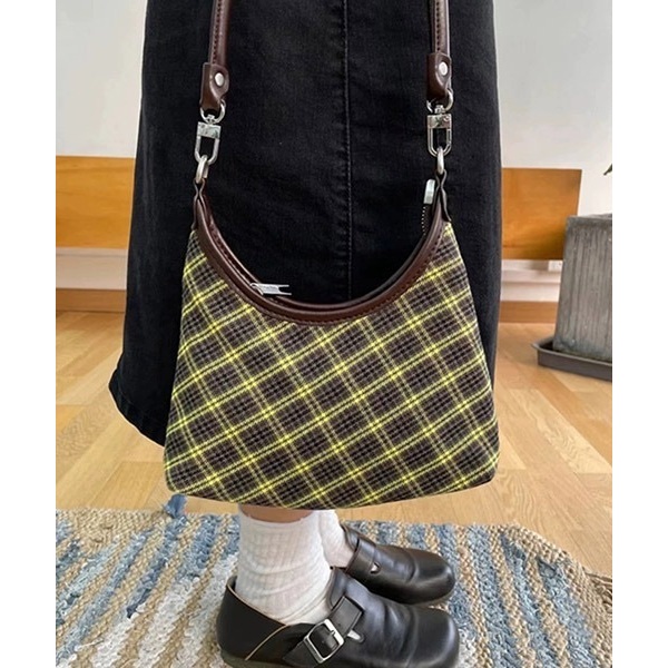 SEVEN｜日本 • SVEC • 2WAY復古格紋肩背包 斜背包 手提包 ღ | 蝦皮購物