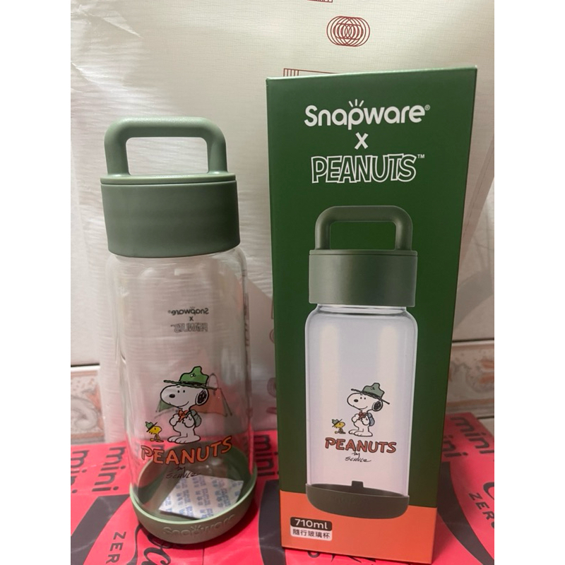 康寧snoopy提把隨行玻璃杯710ml | 蝦皮購物