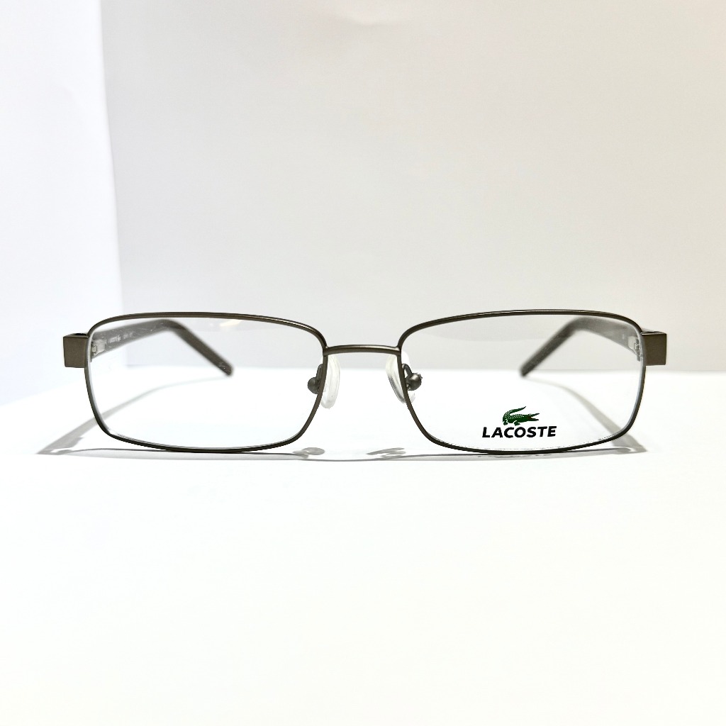 LACOSTE 經典霧棕眼鏡 鏡腳鱷魚刻紋設計 光學鏡框 L2140 317 | 蝦皮購物