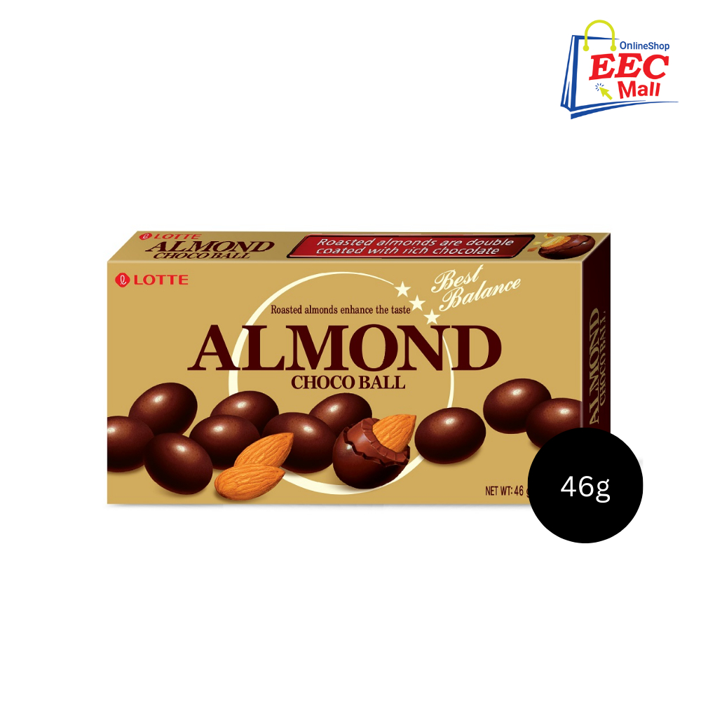 LOTTE Almond Choco Ball Coklat 樂天 杏仁 巧克力 杏仁巧克力 可可球 | 蝦皮購物