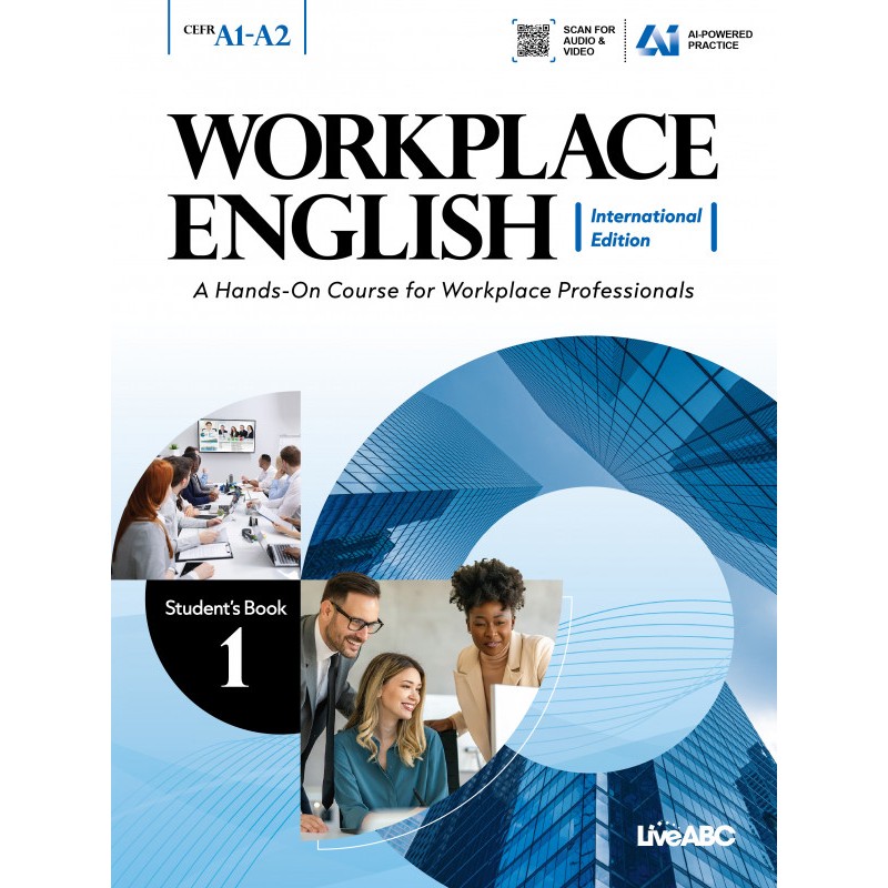 【華通書坊】Workplace English International Edition Book 1 書+LiveABC e-Lab 希伯 ...