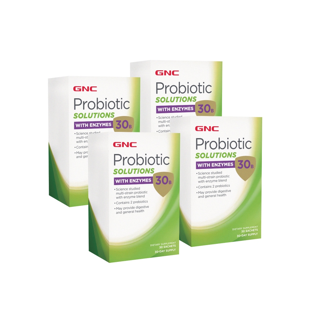 GNC 健安喜 益酵菌30B 30包/盒X4盒 益生菌+酵素 專利益生質 12隻專利菌株 三效消化道調理配方 | 蝦皮購物