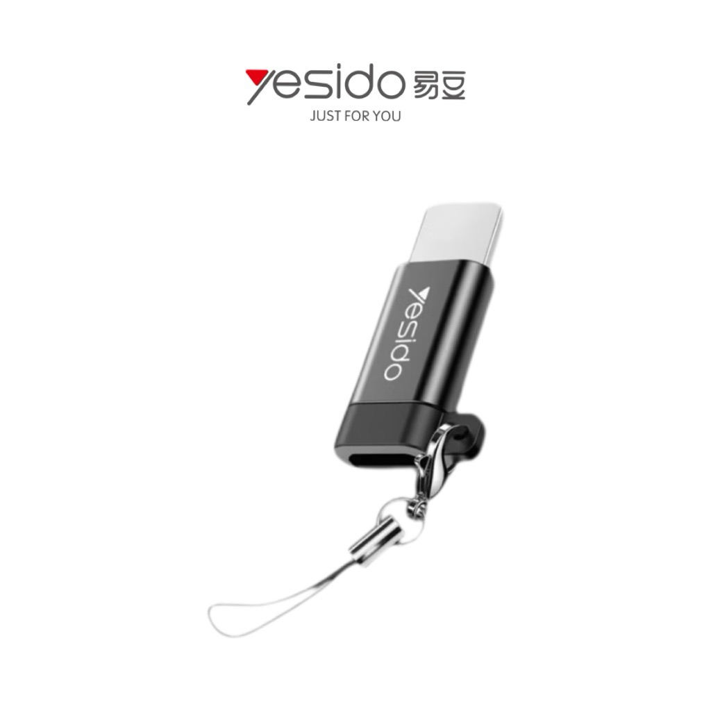 【Yesido】GS05 適用蘋果轉接頭 母Micro轉公蘋果 安卓轉iPhone 充電 傳輸 轉接頭 附防丟掛繩 | 蝦皮購物