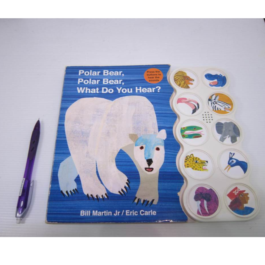 「二手書」艾瑞卡爾 Eric Carle Polar Bear, What Do You Hear 硬頁 沒有聲音 | 蝦皮購物