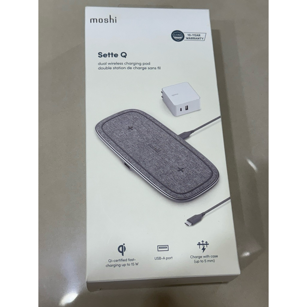 Moshi Sette Q雙線圈三用無線充電盤 | 蝦皮購物