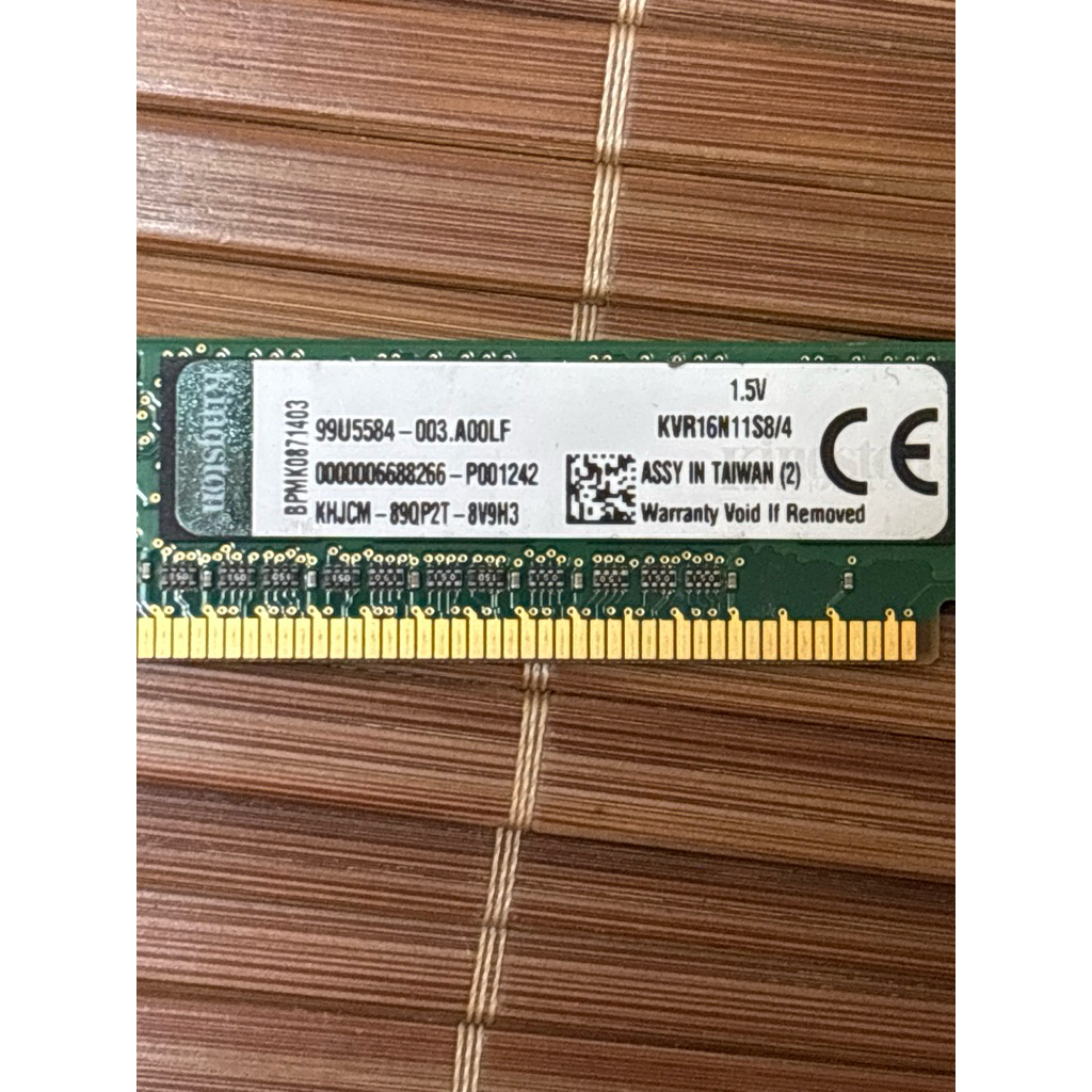 金士頓 kingston DDR3 1600 8G 記憶體（窄條單面）原廠終身保固 | 蝦皮購物