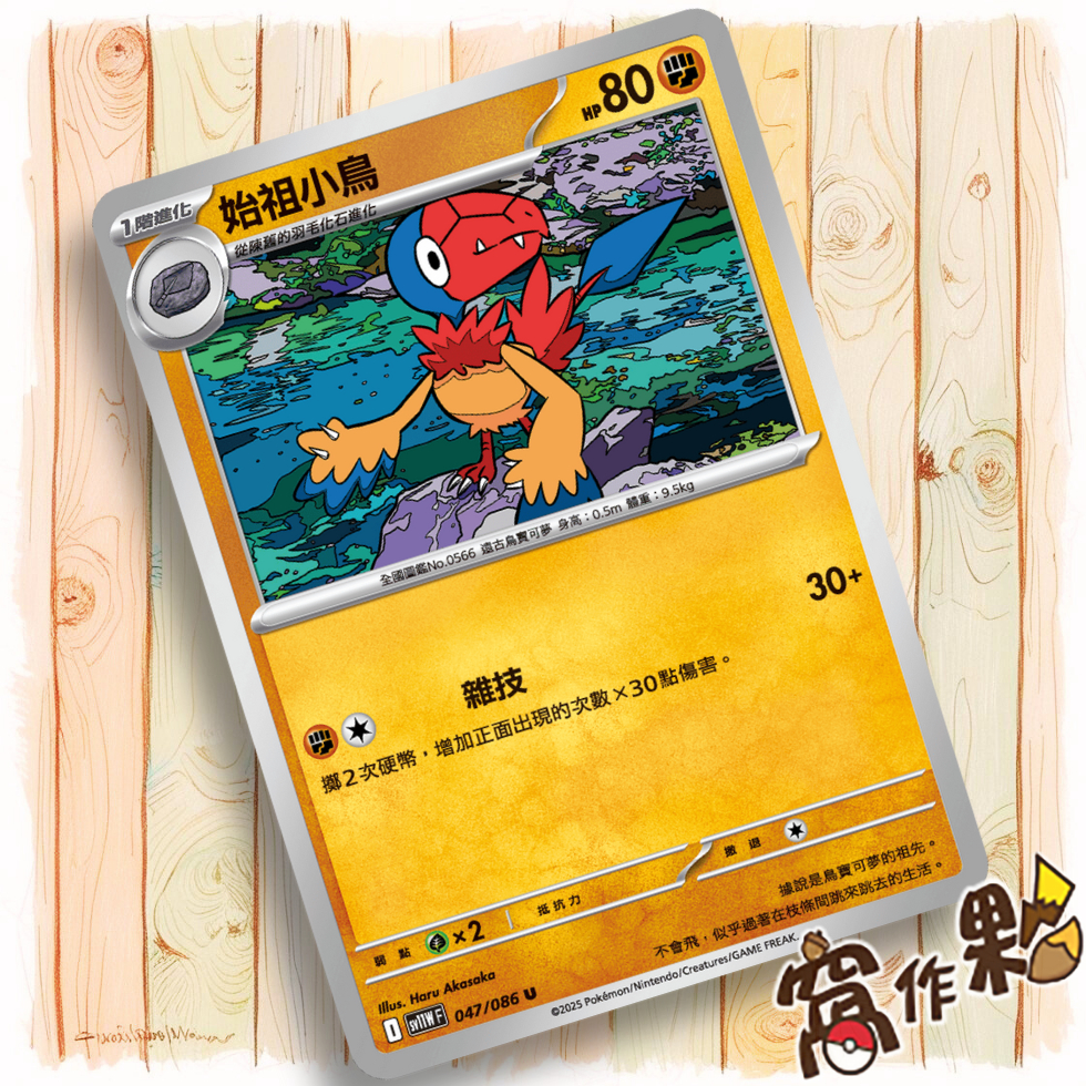 【窩作夥】始祖小鳥 Sv11w 047｜普卡 U｜純白閃焰｜寶可夢 PTCG 中文版單卡 | 蝦皮購物
