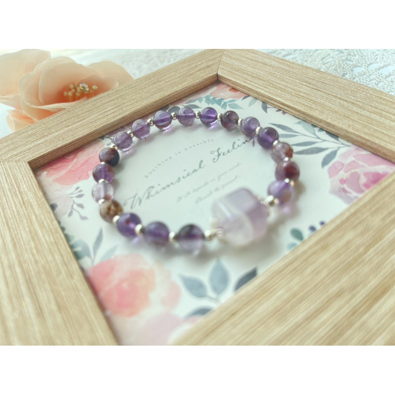 ～昕想石澄。原創水晶設計～S25007 給我貴人 紫幽靈 紫鋰輝 | 蝦皮購物