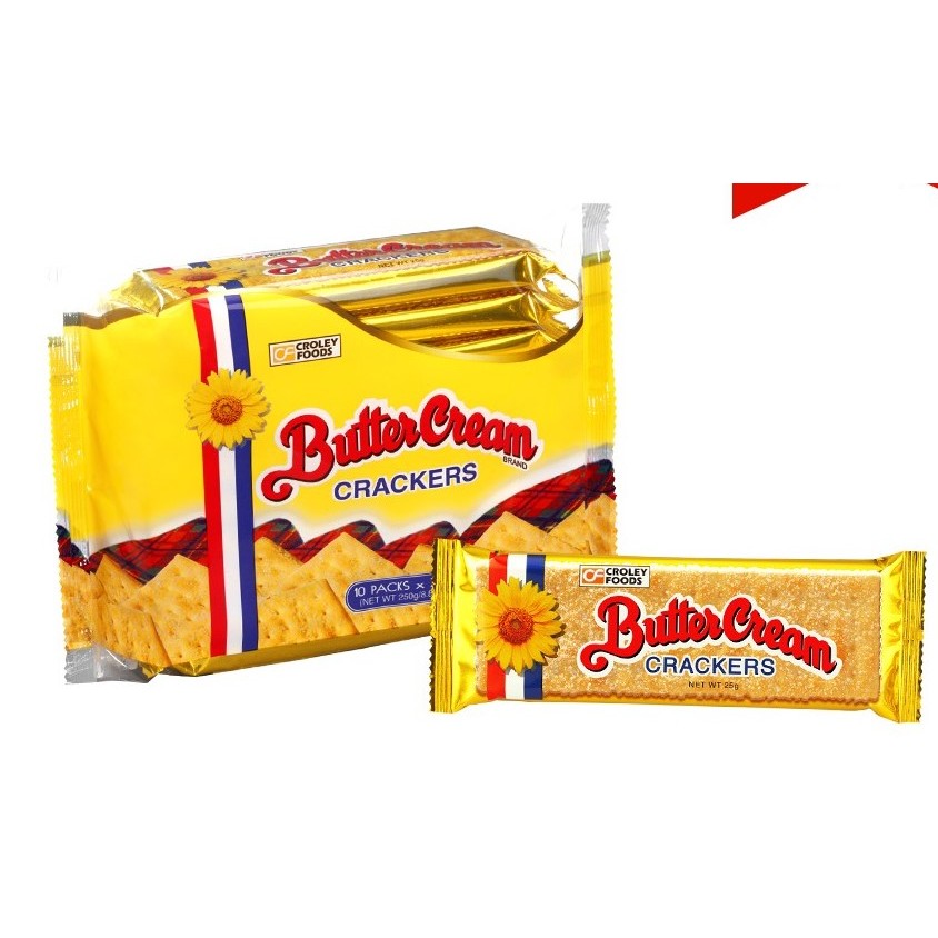 SUNFLOWER BUTTER CREAM Crackers Plain_25g by 10s | 蝦皮購物