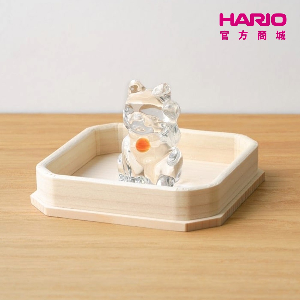 【HARIO】!!2025限量吉祥物組合!! 清透招財貓+木製底盤組【HARIO】 | 蝦皮購物