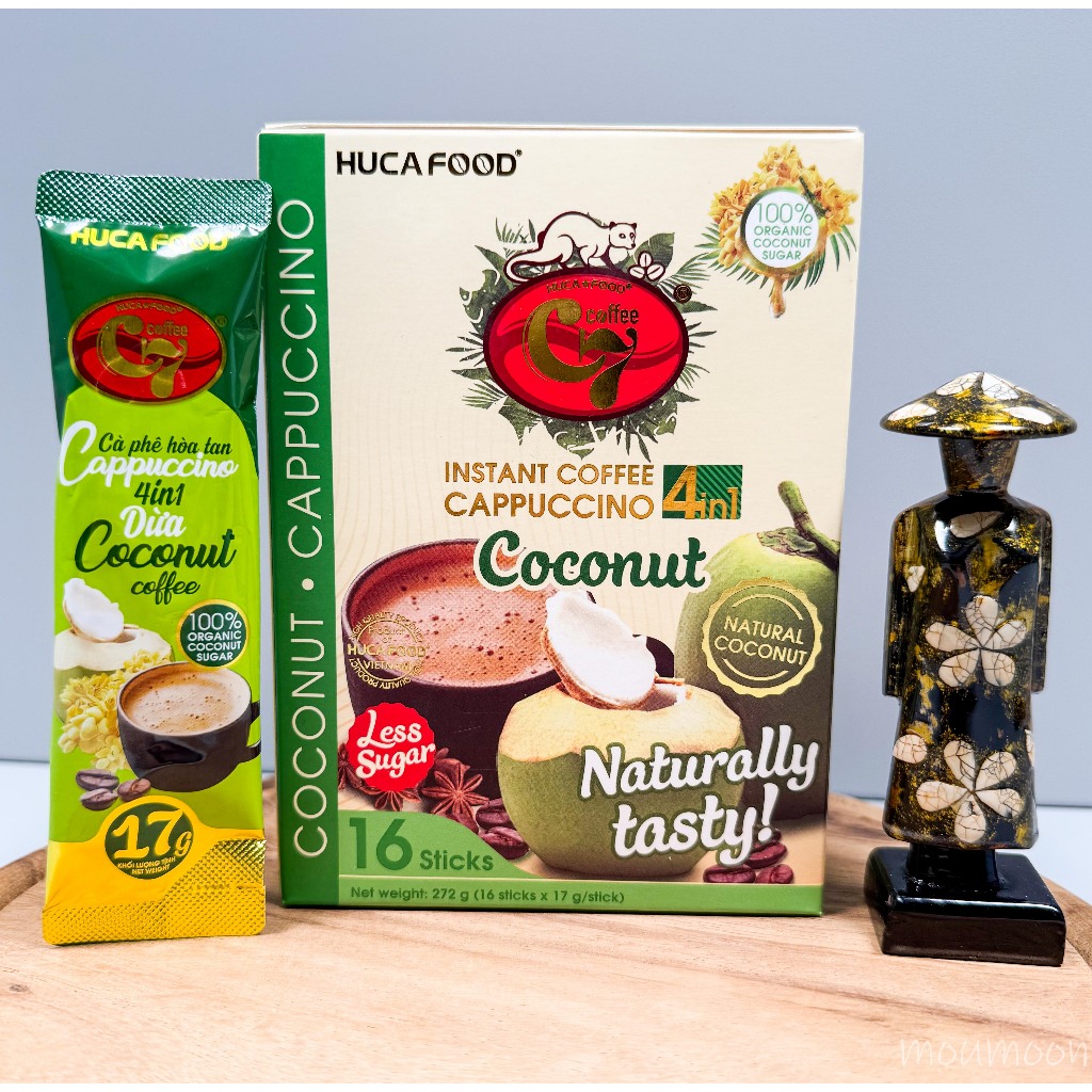 ⭐原廠現貨 越南 C7 椰子 咖啡 四合一(盒裝16入/ 袋裝50入) ⭐ Coconut 椰奶 生椰 拿鐵⭐ | 蝦皮購物