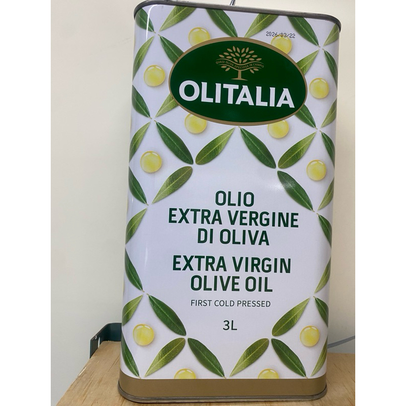 「雙北新鮮」奧利塔/OLITALIA/特級初榨橄欖油/EXTRA VIRGIN OLIVE OIL/3L/義大利 | 蝦皮購物