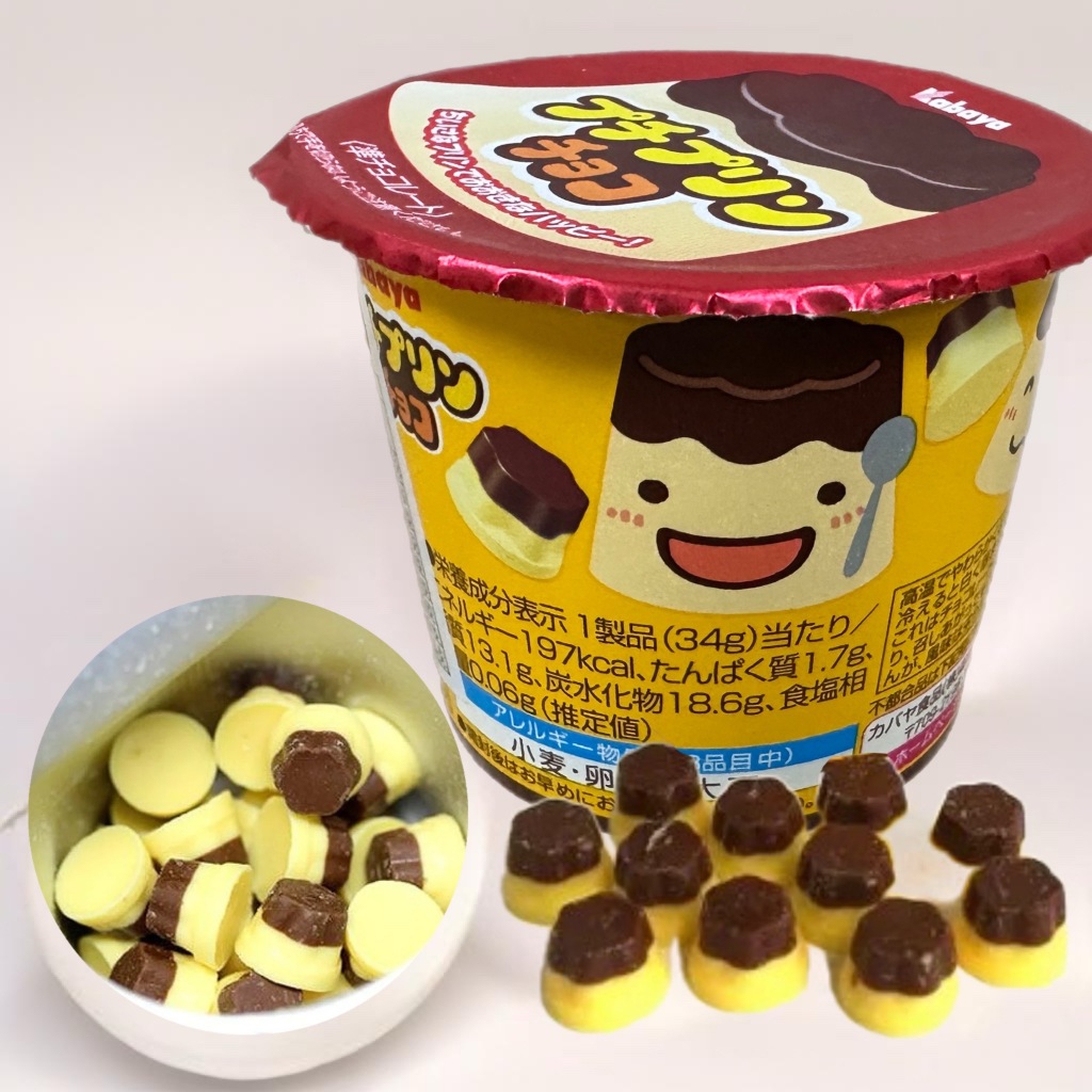 【無國界雜貨舖】日本 Kabaya 卡巴 布丁巧克力杯 布丁 巧克力 34g | 蝦皮購物