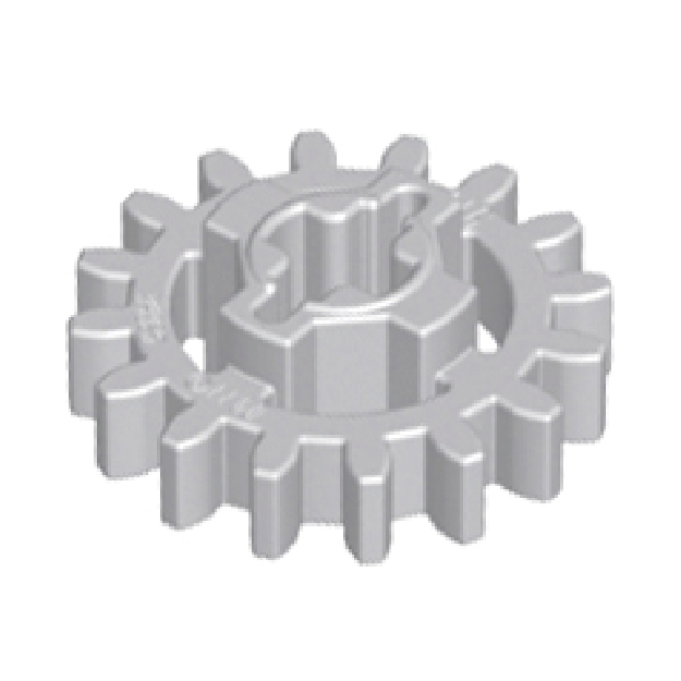 COOLPON｜這是樂高®LEGO®的正版零件 科技 齒輪 16齒 中間十字軸 94925 4640536 淺灰 | 蝦皮購物