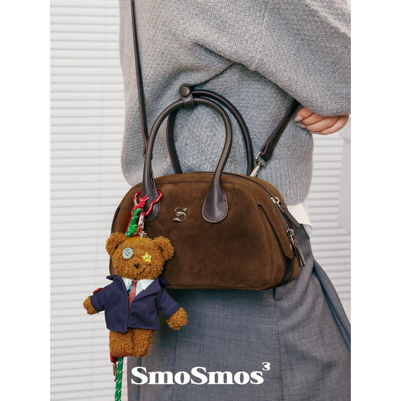 Bi Bi Gina _ studio SmoSmos Captain包 復古斜挎真皮保齡球包手提包/ 3色（預購） | 蝦皮購物