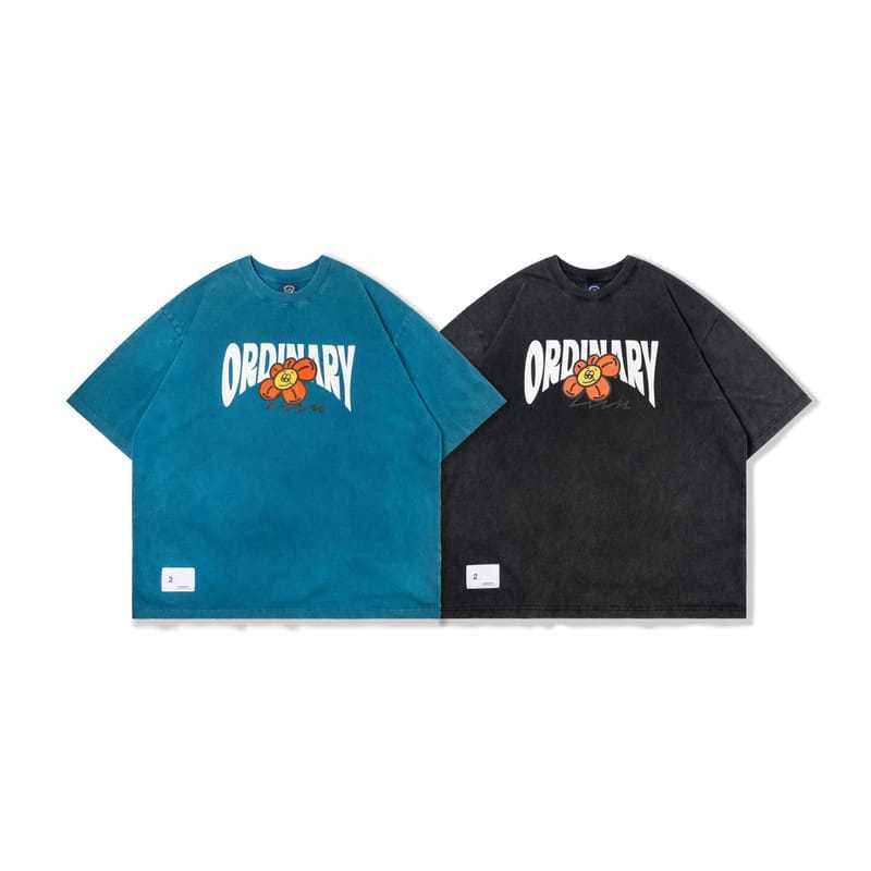 = 3 POINTER = ORDINARY 水洗趣味花朵短TEE 預購 | 蝦皮購物