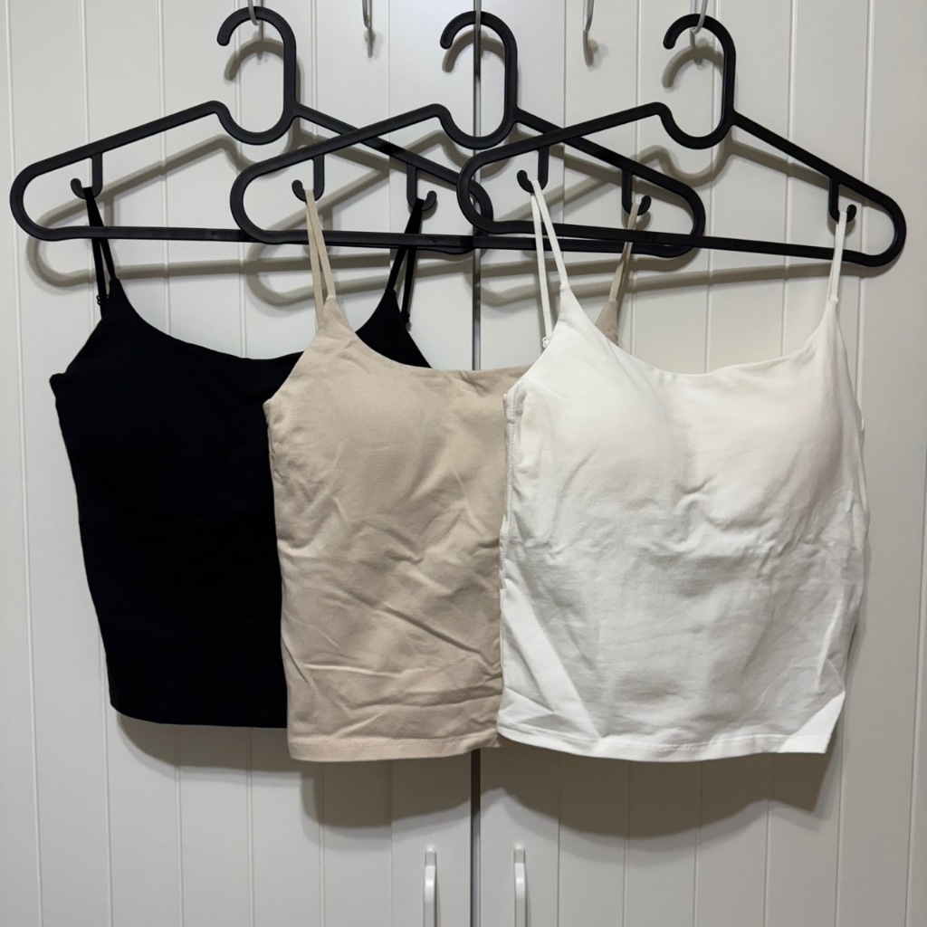 (全新) Pazzo | MIT 美背造型細肩帶Bra Top 附胸墊 (白M/黑M/裸杏M) | 蝦皮購物