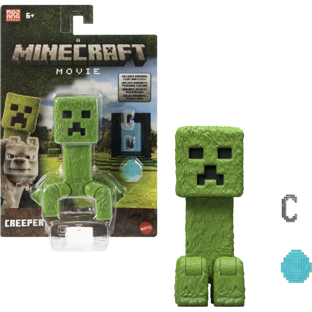【TF】現貨*美國購回 Minecraft 電影 麥塊 當個創世神 Creeper 苦力怕 我的世界 可動公仔 | 蝦皮購物