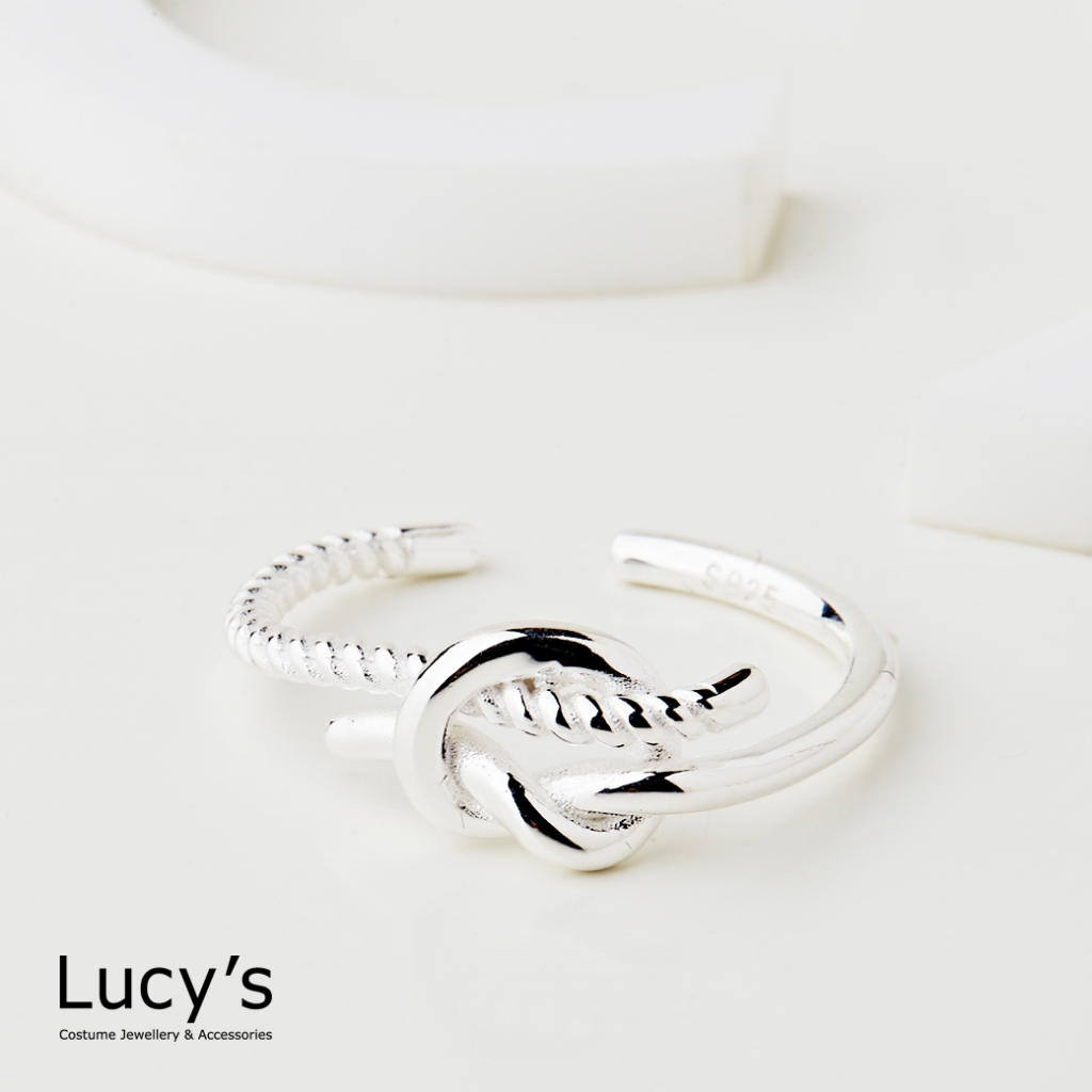 Lucy's 925純銀 纏心 開口戒 (95149) | 蝦皮購物
