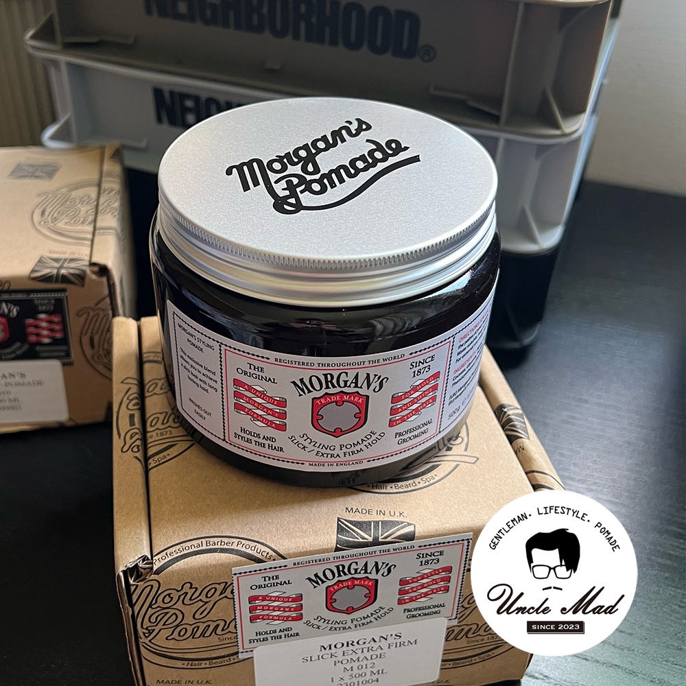 送三叉梳》 英國Morgan's Pomade《銀標500g》摩根髮油 超強力定型 中光澤 大罐 商用 水洗 油頭髮油 | 蝦皮購物