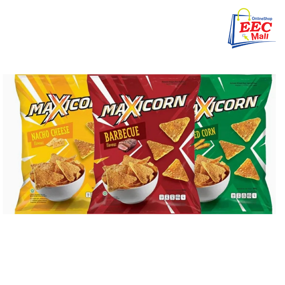 MAXICORN 玉米脆片餅 起司/烤牛肉/烤玉米風味脆片 Corn Chips Kripik Jagung_160g | 蝦皮購物