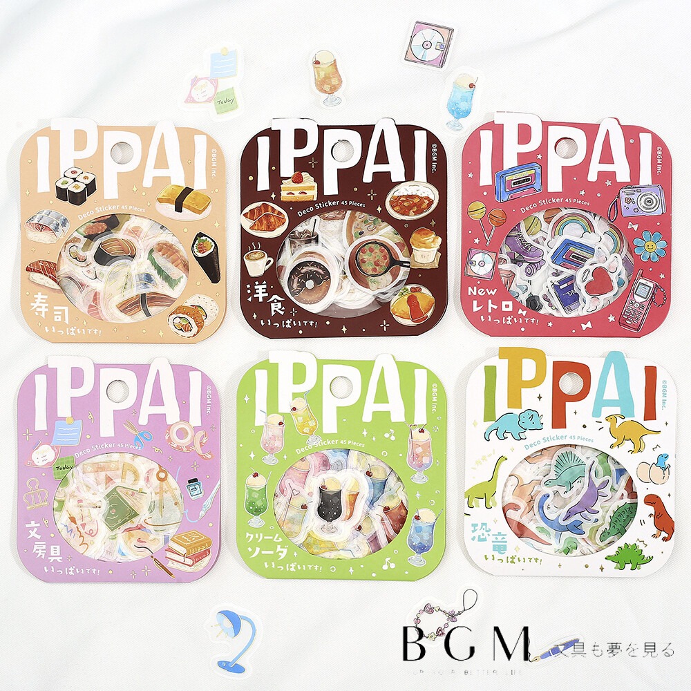 【莫莫日貨】日本進口 BGM 2025 3月新品 IPPAI系列 Vol.3 燙金和紙 貼紙 貼紙包 (共6款) | 蝦皮購物