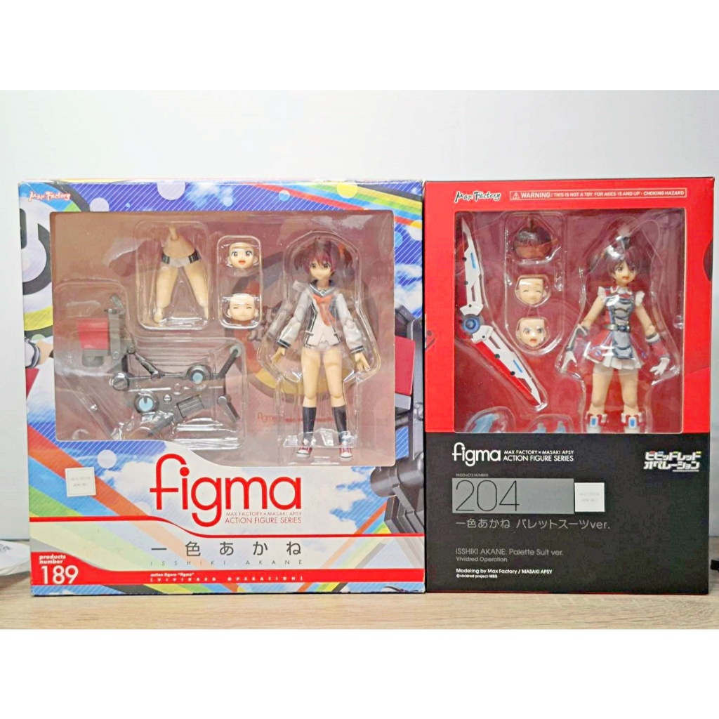 【出清二手公仔】FIGMA 189 204 VividRed Operation 一色茜 6吋 1/12 可動 完成品 | 蝦皮購物